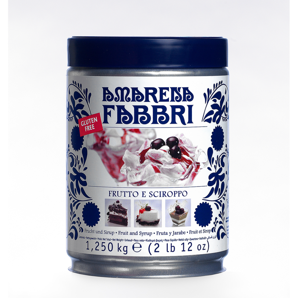 Fabbri Amarena cherries with syrup tins 1,250g -bar-mag.ro